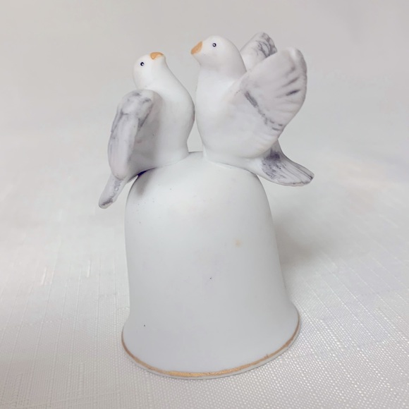 Vintage | Accents | Vintage Japan Peace Dove Love Bird Bell Porcelain ...